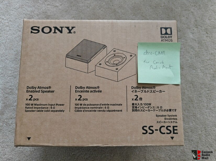Sony SS-CSE - Dolby Atmos Enabled Speakers (Brand New In Box) For Sale ...