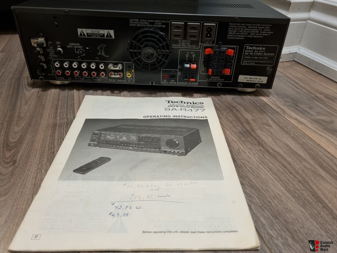 Technics SA-R477-Quartz Synchronizer Stereo Receiver Photo #4820090 ...