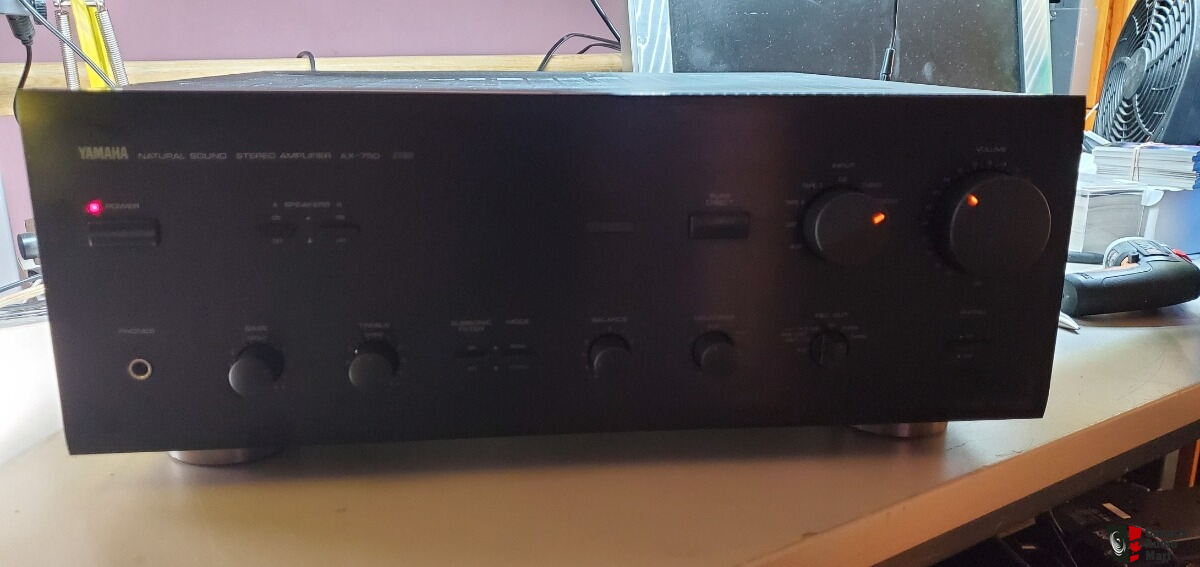 Yamaha AX-750 Stereo Integrated Amplifier Pre IN/OUT MM/MC Remote 110W ...