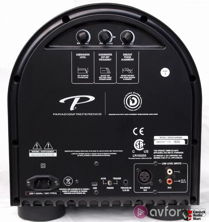 Paradigm Séismic 110 (850 watts rms- 1700 watts peak) Photo #4843014 ...
