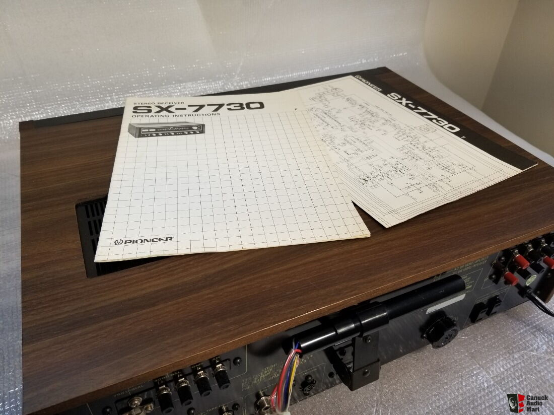Vintage Pioneer SX-7730 Receiver EX Cond Manual Schematic Black Face ...
