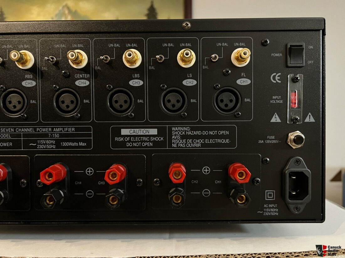 Sherbourn Technologies 7-150 Power Amp 7 MONO black Channel 150WPC with ...