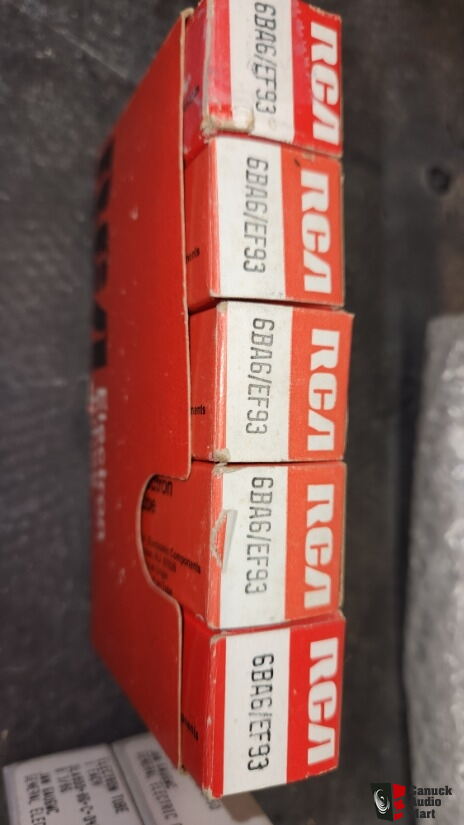 RCA 6BA6/EF93 tubes lot of 5 , fully tested NOS, shipping included ...