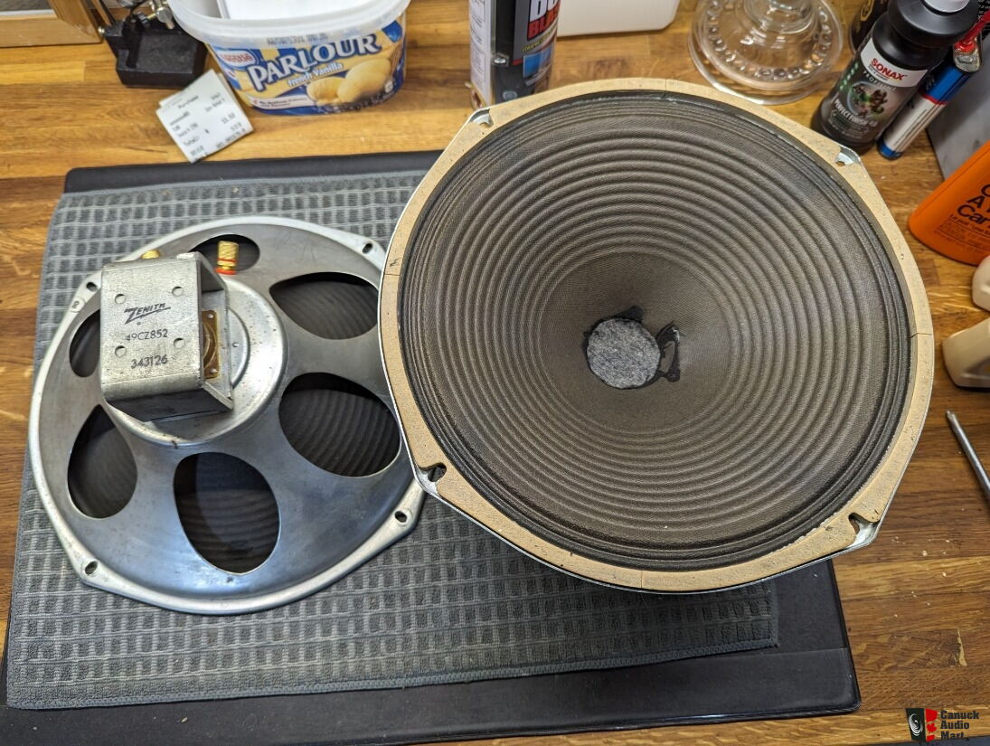 Zenith 49CZ852 12" Alnico full range speakers Photo #4862488 - Canuck ...