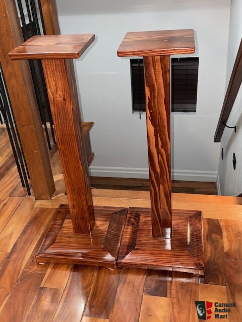 Custom matching bookshelf stands and stereo stand natural TAMARACK wood ...