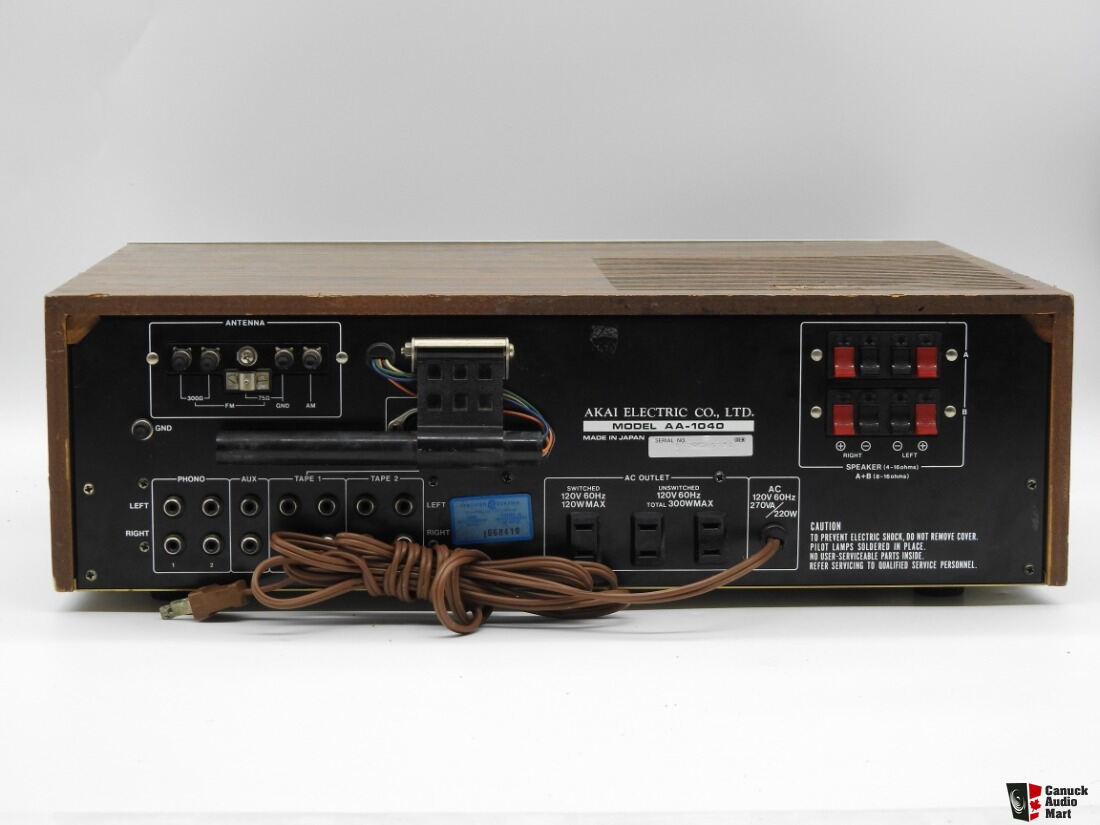 Vintage AKAI AA-1040 Stereo Receiver Photo #4870277 - Canuck Audio Mart