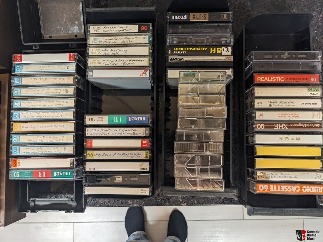 TDK, MAXELL, Denon, FUJI, Ampex Cassette Tapes and Cassette Storage ...