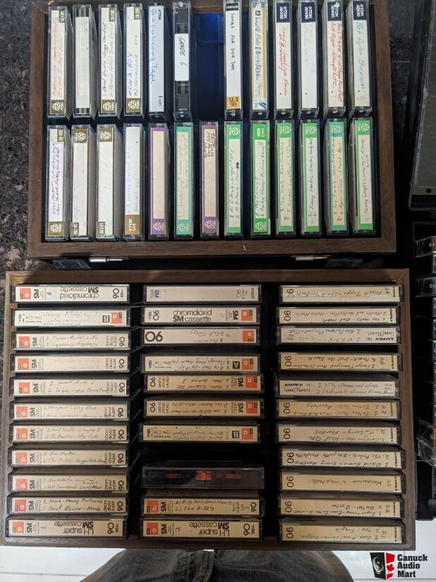 TDK, MAXELL, Denon, FUJI, Ampex Cassette Tapes and Cassette Storage ...