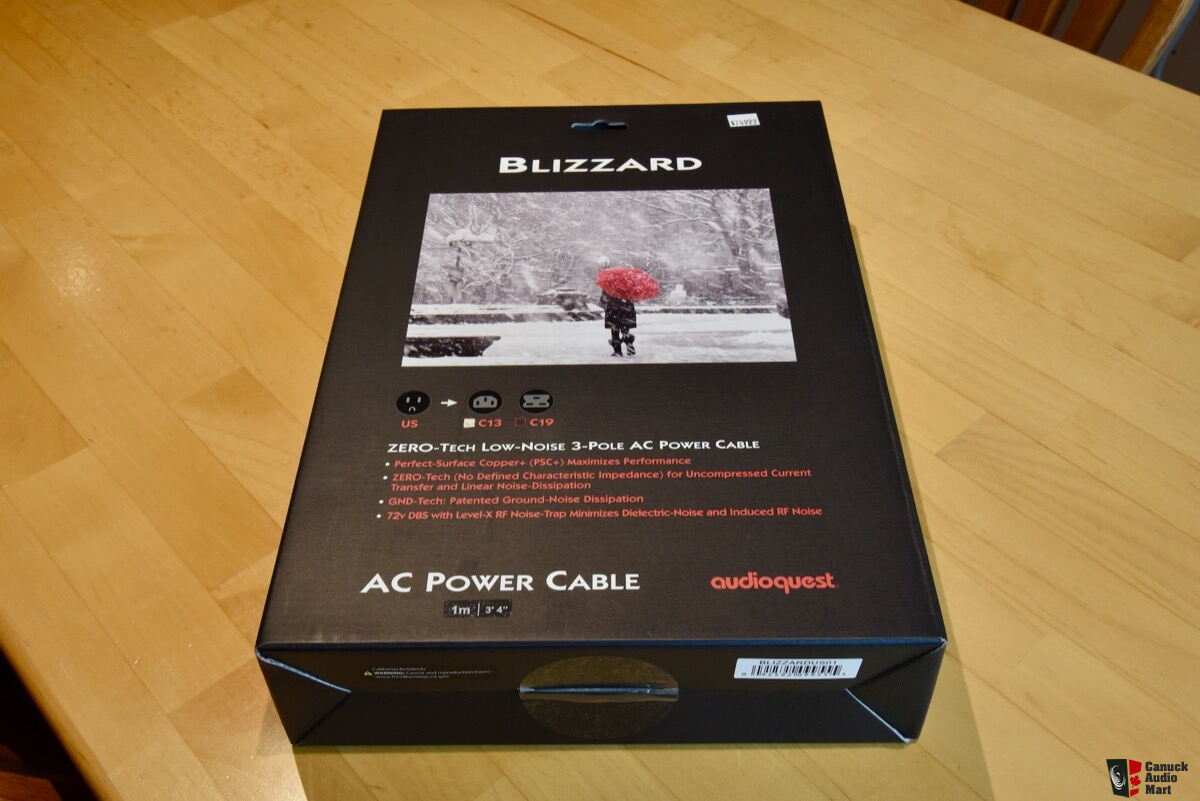 Audioquest Blizzard Power Cable 1M - Sale Pending For Sale - US Audio Mart