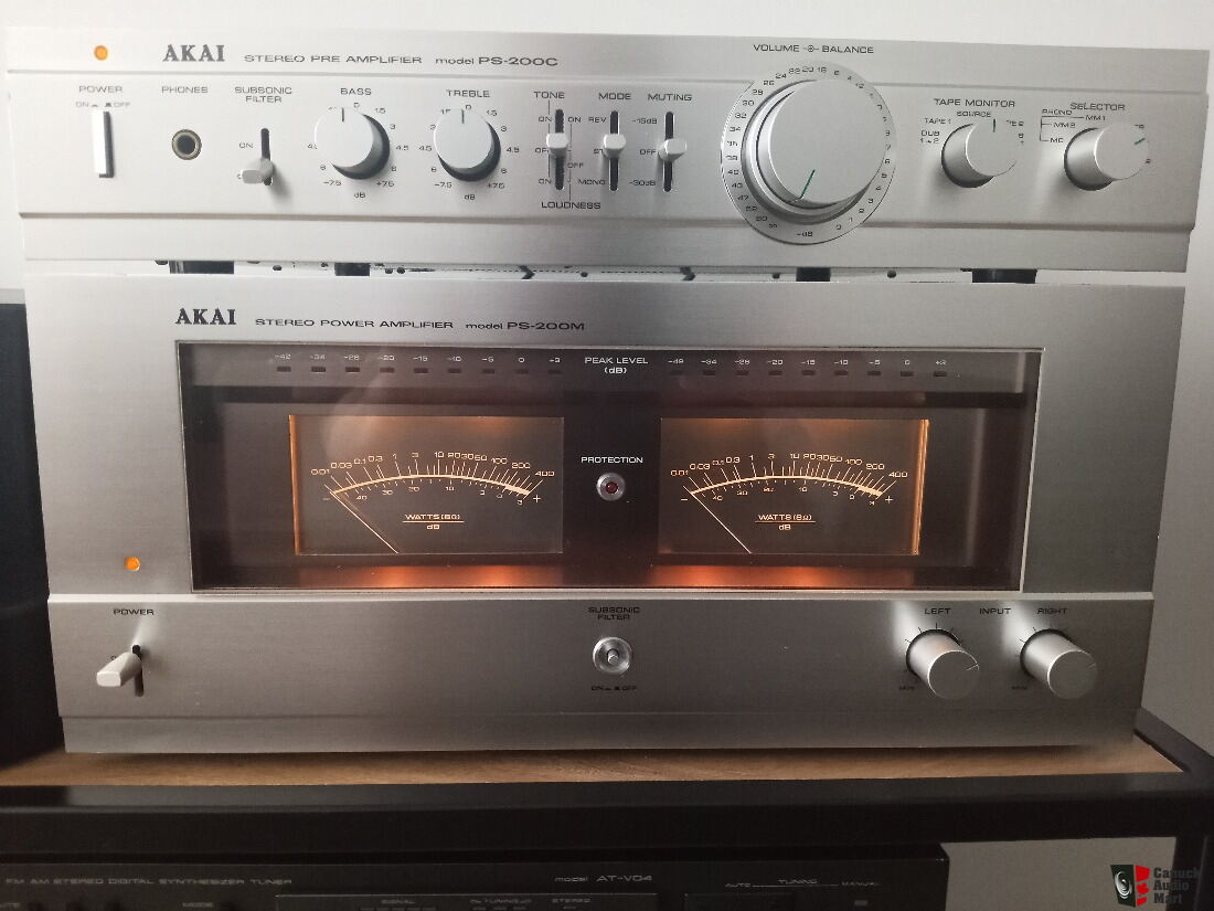 Legendary and Rare Akai PS200 M amp and PS 200 C pre amp Photo #4896471 ...