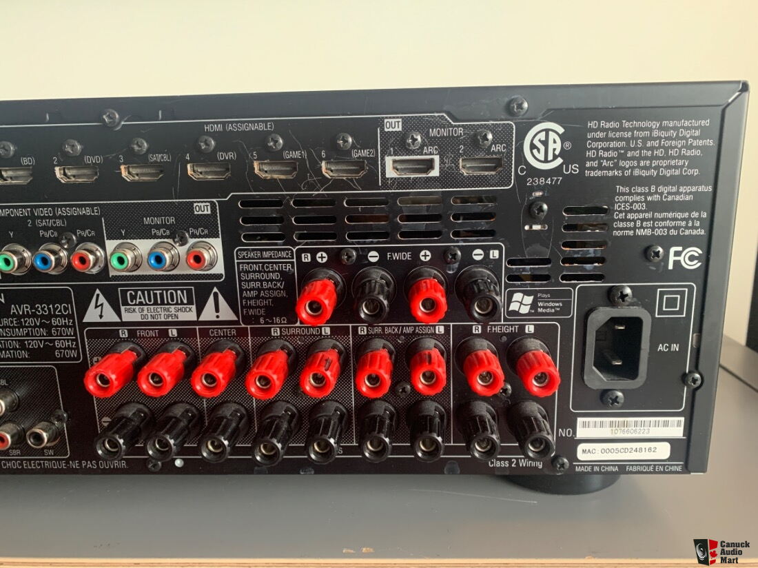Denon AVR-3312CI 7.2 channel Integrated Network A/V Receiver Photo ...