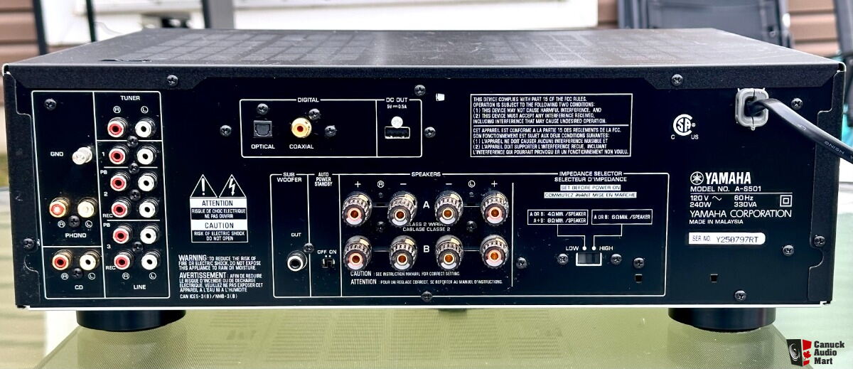 Yamaha A-S501 Stereo integrated amplifier with built-in DAC - 85W/Ch ...