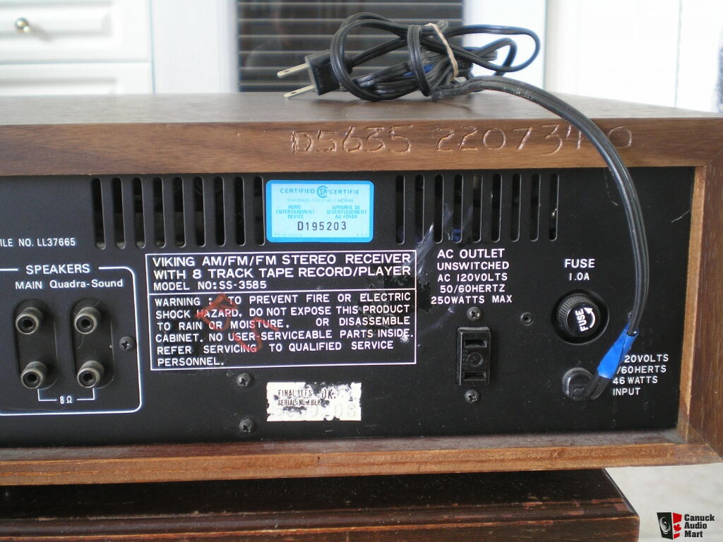 Vintage Viking AM / FM stereo Receiver SS- 3585 8-track stereo tape ...