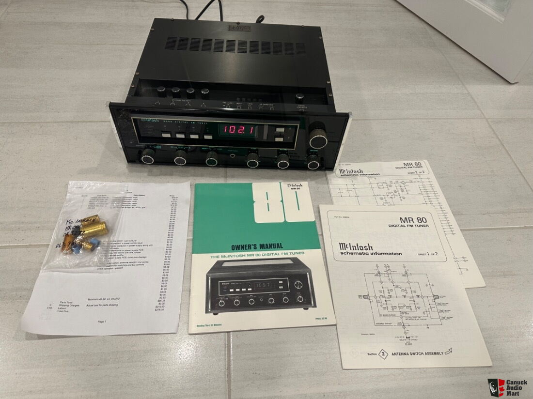 Mcintosh MR-80 digital tuner Photo #4918157 - Canuck Audio Mart