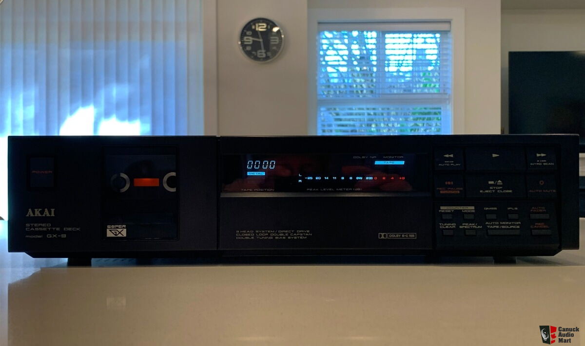 AKAI GX-9 stereo cassette deck Excellent ++condition plus manuals ...