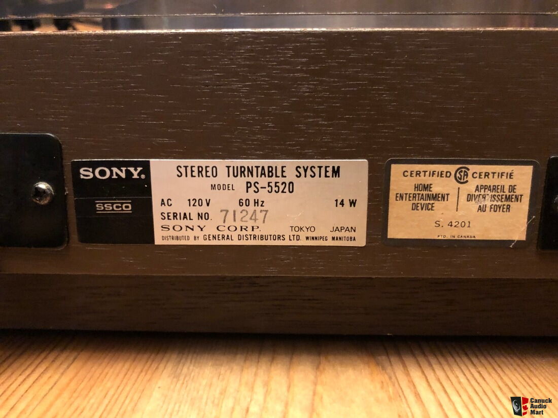Sony PS-5520 Vintage Turntable Photo #4927080 - US Audio Mart