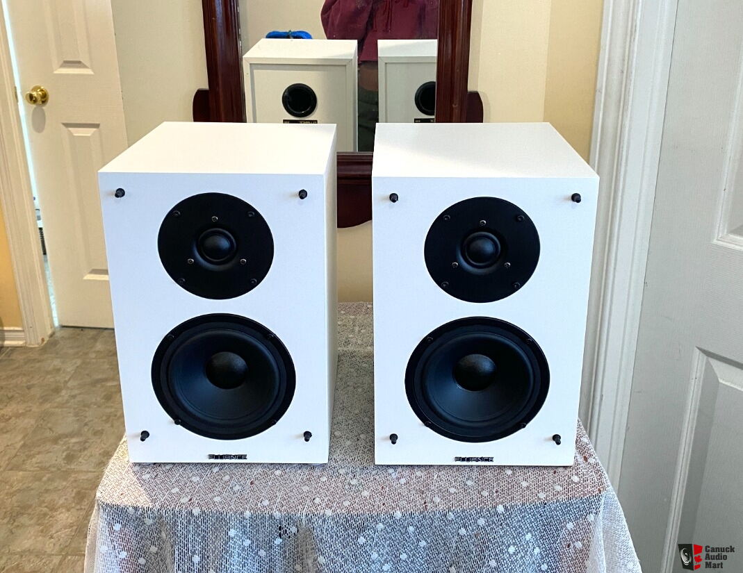 Fluance Bookshelf Speakers in Matte White Finish SX6
