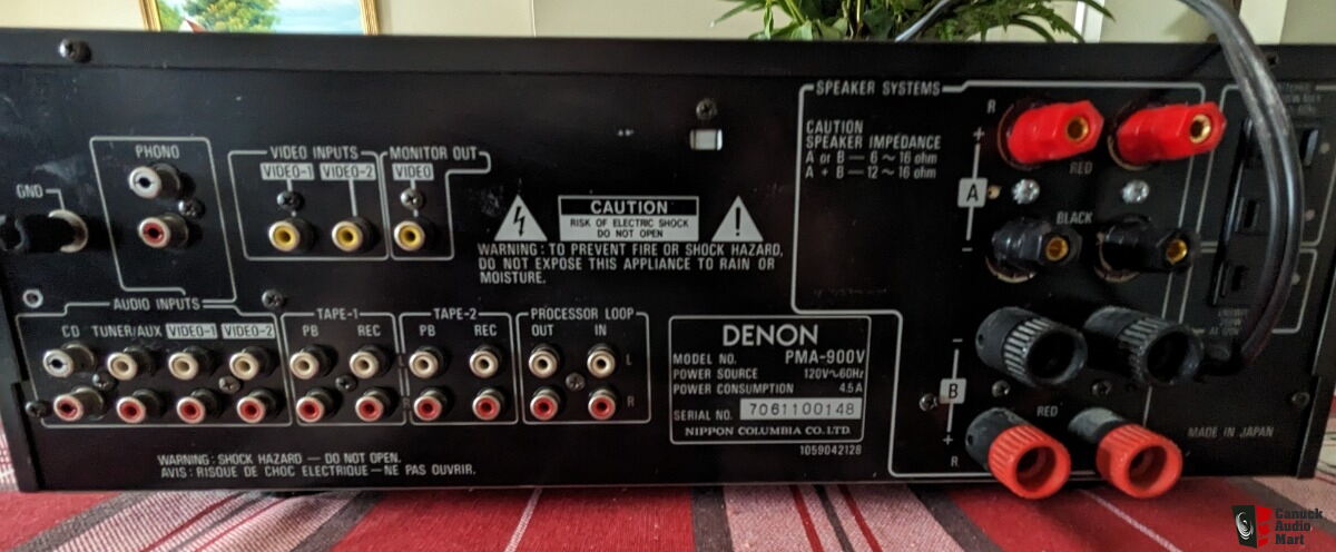 Denon PMA-900V 120wpc Integrated Amplifier MM MC Phono Preamp Photo ...