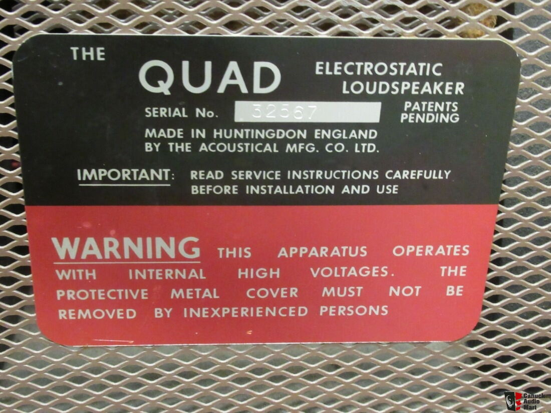 Pair of Quad ESL57 Electrostatic Speaker with consecutive serial ...
