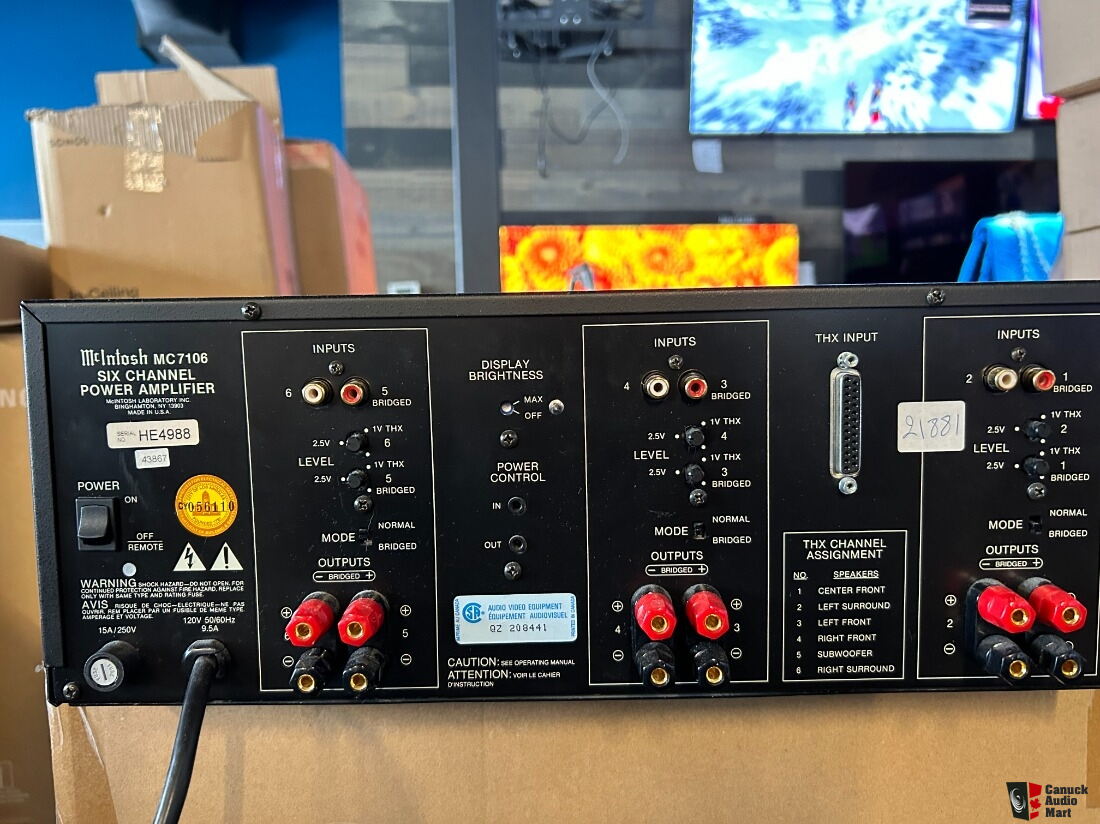 McIntosh MC7106 - RARE 6 Ch. Solid State Amp w/LED VU Meters Photo ...