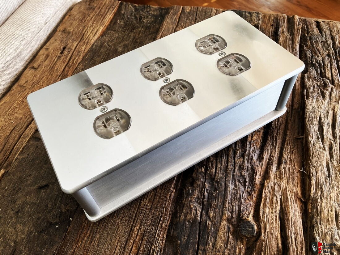Power bar Filter Aluminum Finish 6 Outets Solid Finish Heavy - Shipping ...