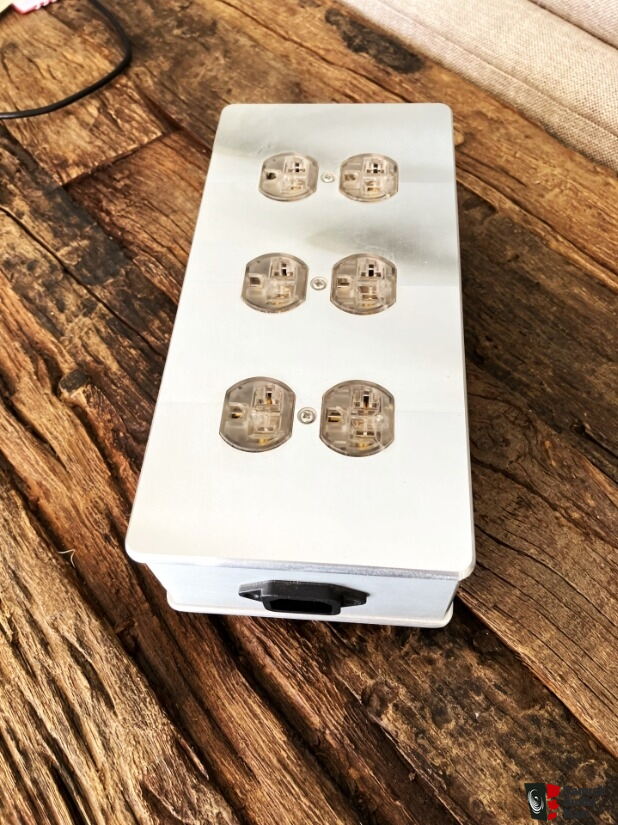 Power bar Filter Aluminum Finish 6 Outets Solid Finish Heavy - Shipping ...