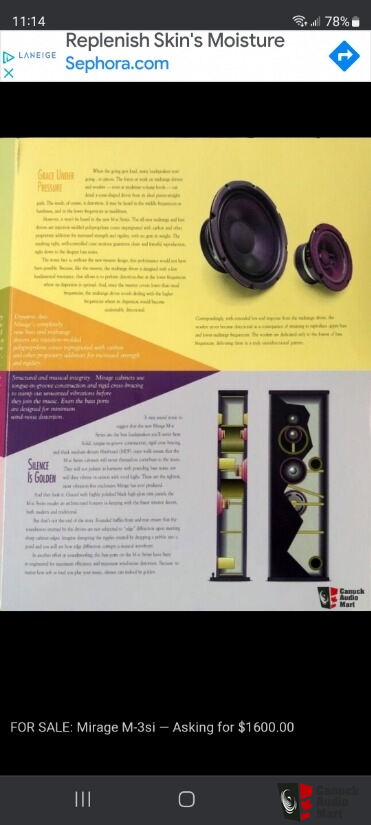 Mirage M3si speaker Photo #4983306 - Canuck Audio Mart