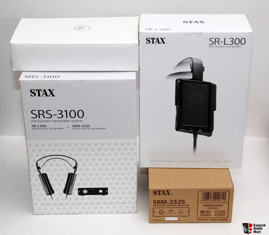 Stax SR-L300 & SRM-252S Electrostatic Headphone System, Extra ZMF pads ...