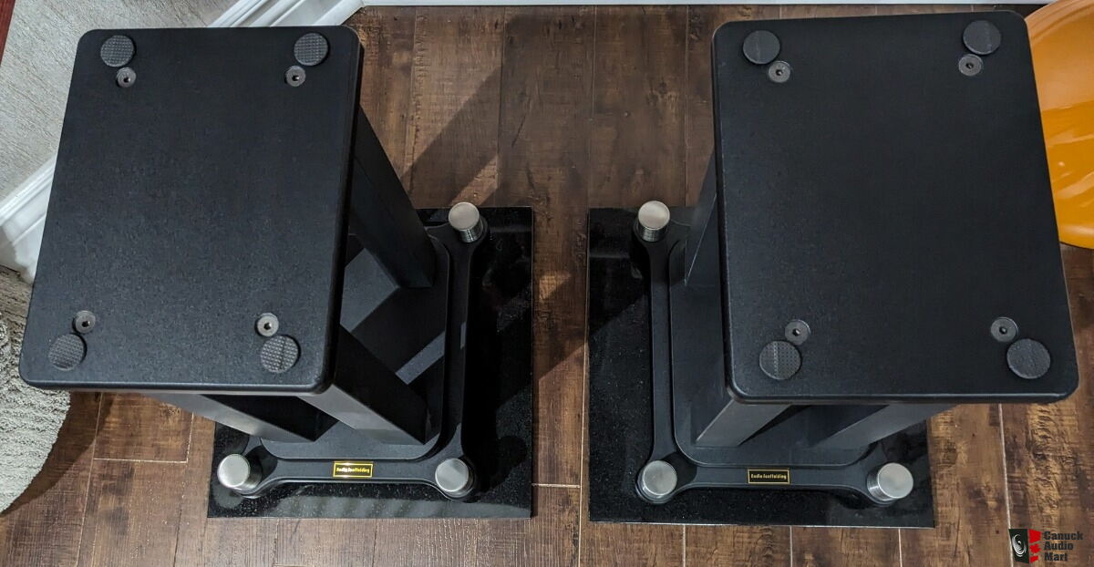 Black speaker stands on spikes (pair)