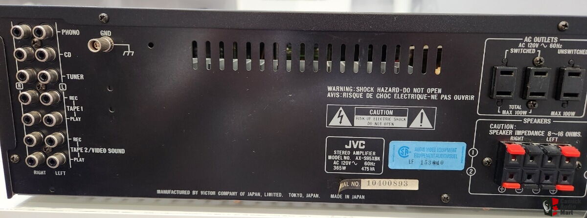 JVC AX-S95X Stereo amplifier receiver Photo #5028102 - US Audio Mart