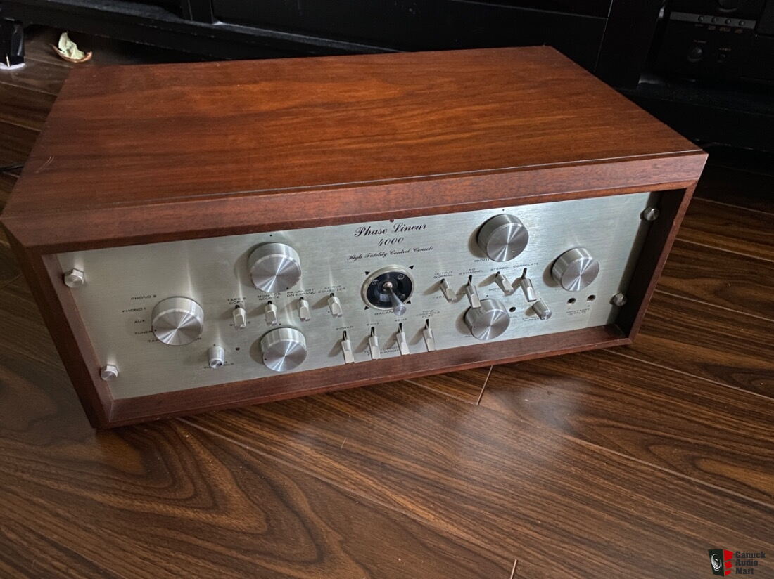Phase Linear 400 Power Amp & 4000 Preamplifier with Cabinet Photo ...