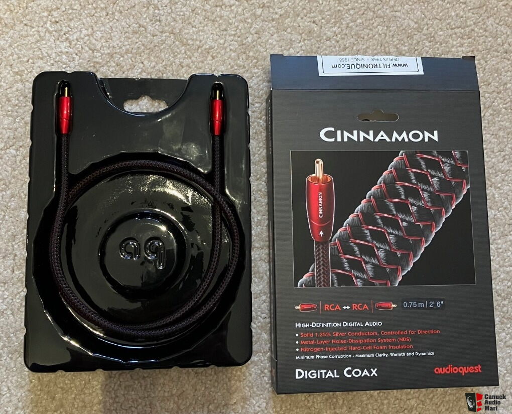 Audioquest Cinnamon 0.75m Coax Cable For Sale - Canuck Audio Mart