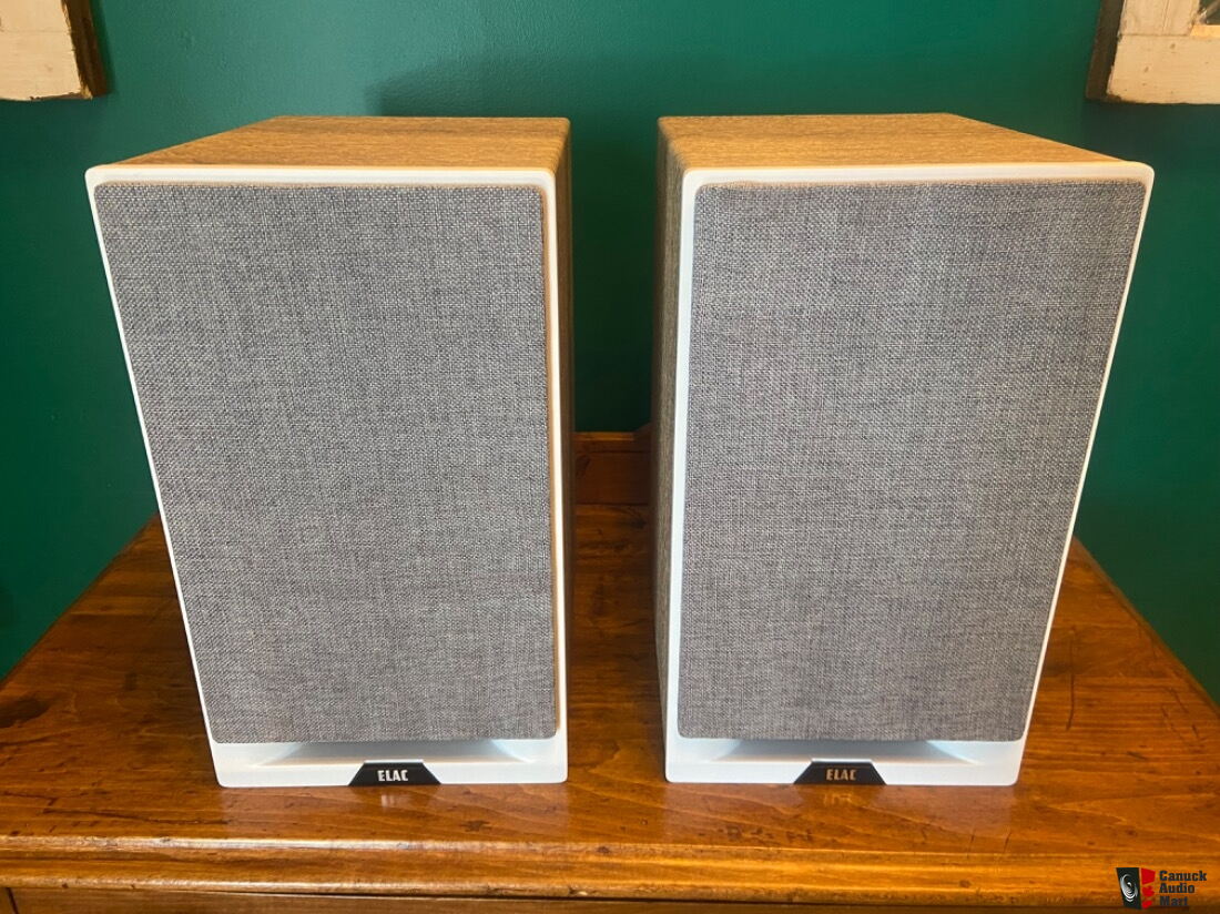Elac Debut Reference DBR-62 (DBR62) Bookshelf Speakers - White/Oak For ...