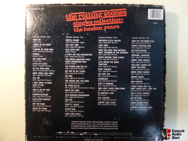 The Rolling Stones Singles Collection* The London Years 4 Cassette Box ...