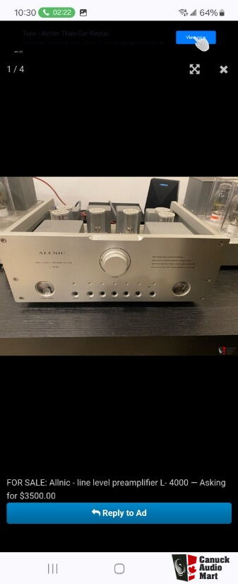 Allnic L- 4000 tubes Preamp Upgraded to L-3000 Photo #5089856 - US ...