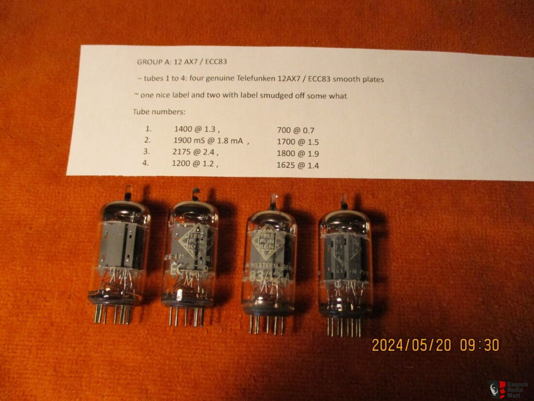 A lot sale 28 used tubes as is with test values given Photo #5099573 ...
