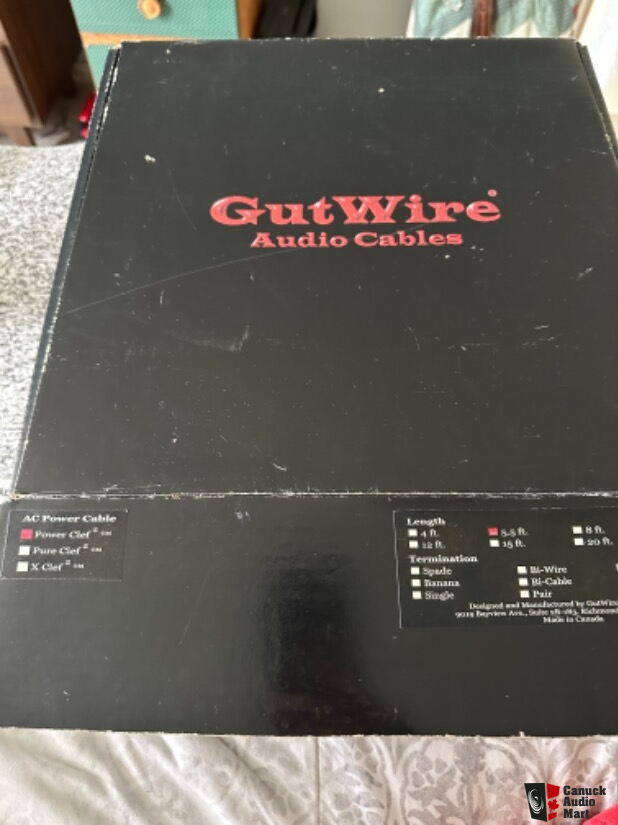 Gutwire Power Clef 2 5.5 feet in box Photo #5102932 - Canuck Audio Mart
