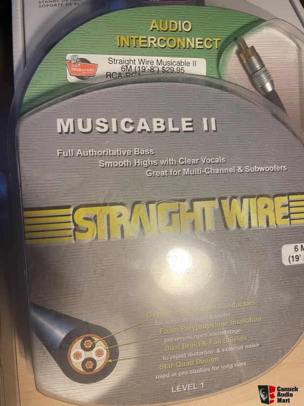 Straight Wire Subwoofer Cable 6M For Sale - US Audio Mart