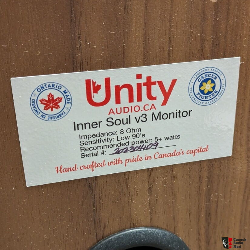 Unity Audio Inner Soul v3 speakers, book matched walnut, blemished ...