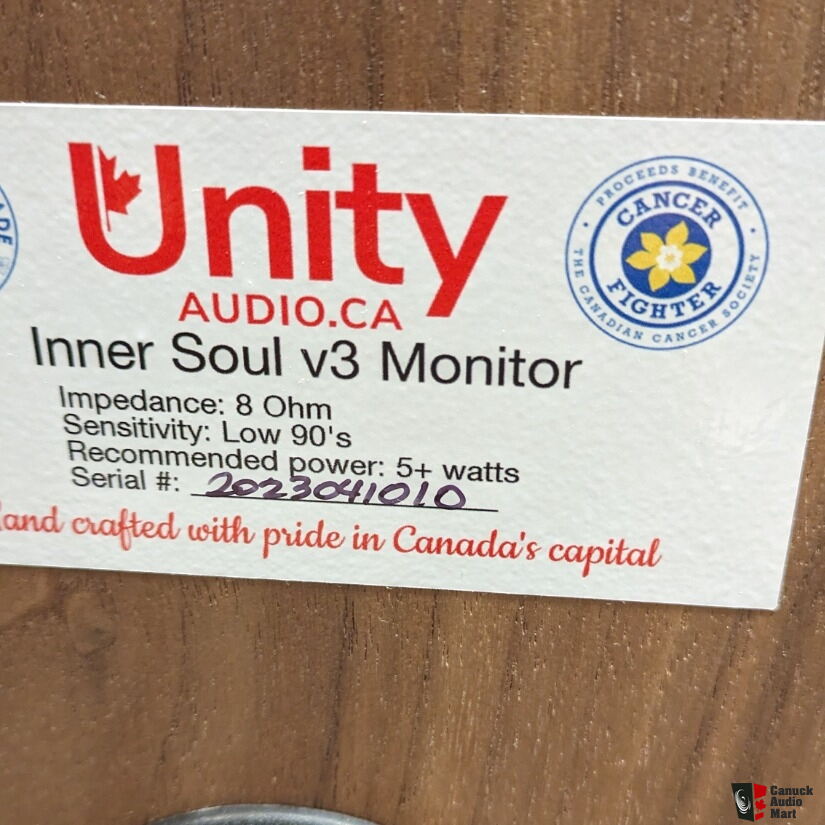 Unity Audio Inner Soul v3 speakers, walnut, blemished Photo #5124273 ...