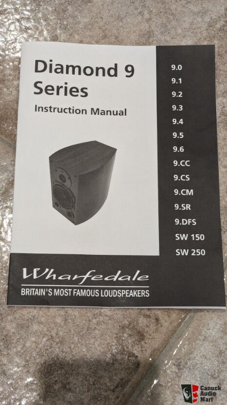 Wharfedale Diamond 9.6 floor and matching 9.CM center 3-way speakers in ...