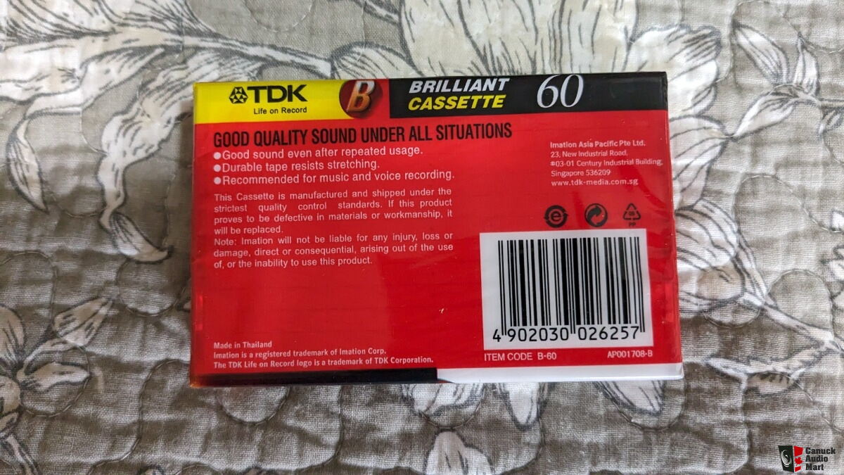 TDK B60 Cassette tapes new