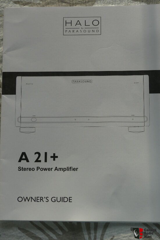 Parasound Halo A21+ power amplifier Photo #5131227 - US Audio Mart