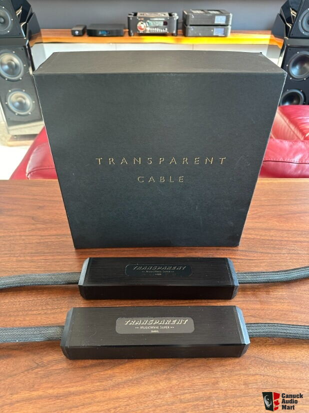 Transparent XL Speaker Cable 10' Spade ends - Excellent condition ...
