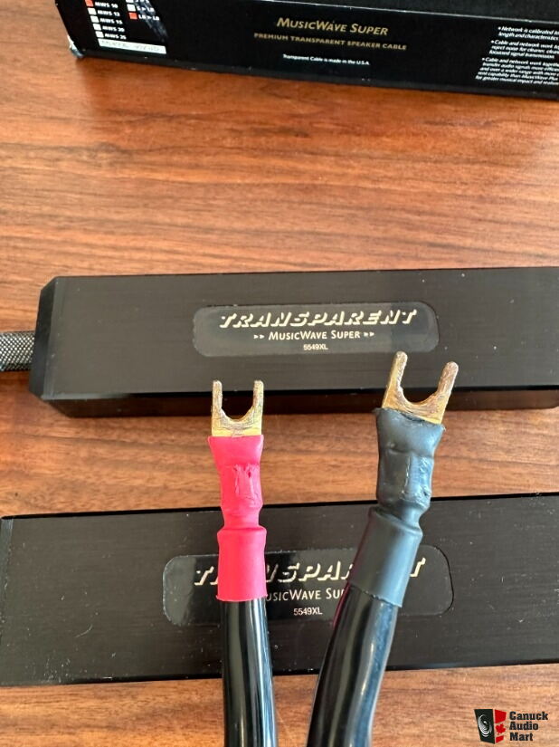 Transparent XL Speaker Cable 10' Spade ends - Excellent condition ...