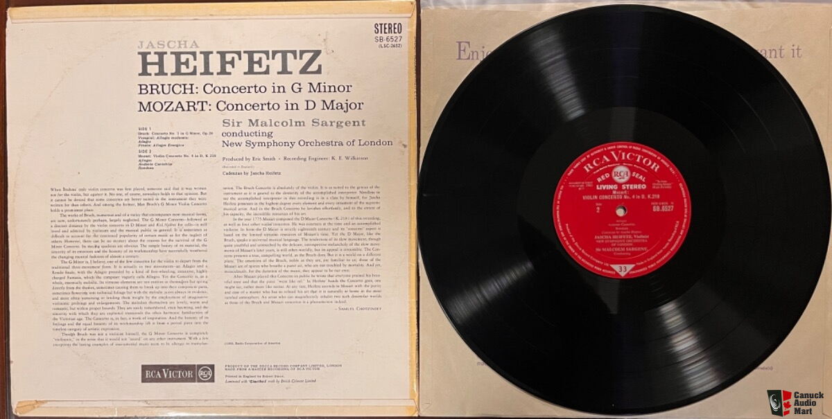 Classical Vinyl records RCA Heifetz Bruch/Mozart EMI Oistrakh Mozart ...