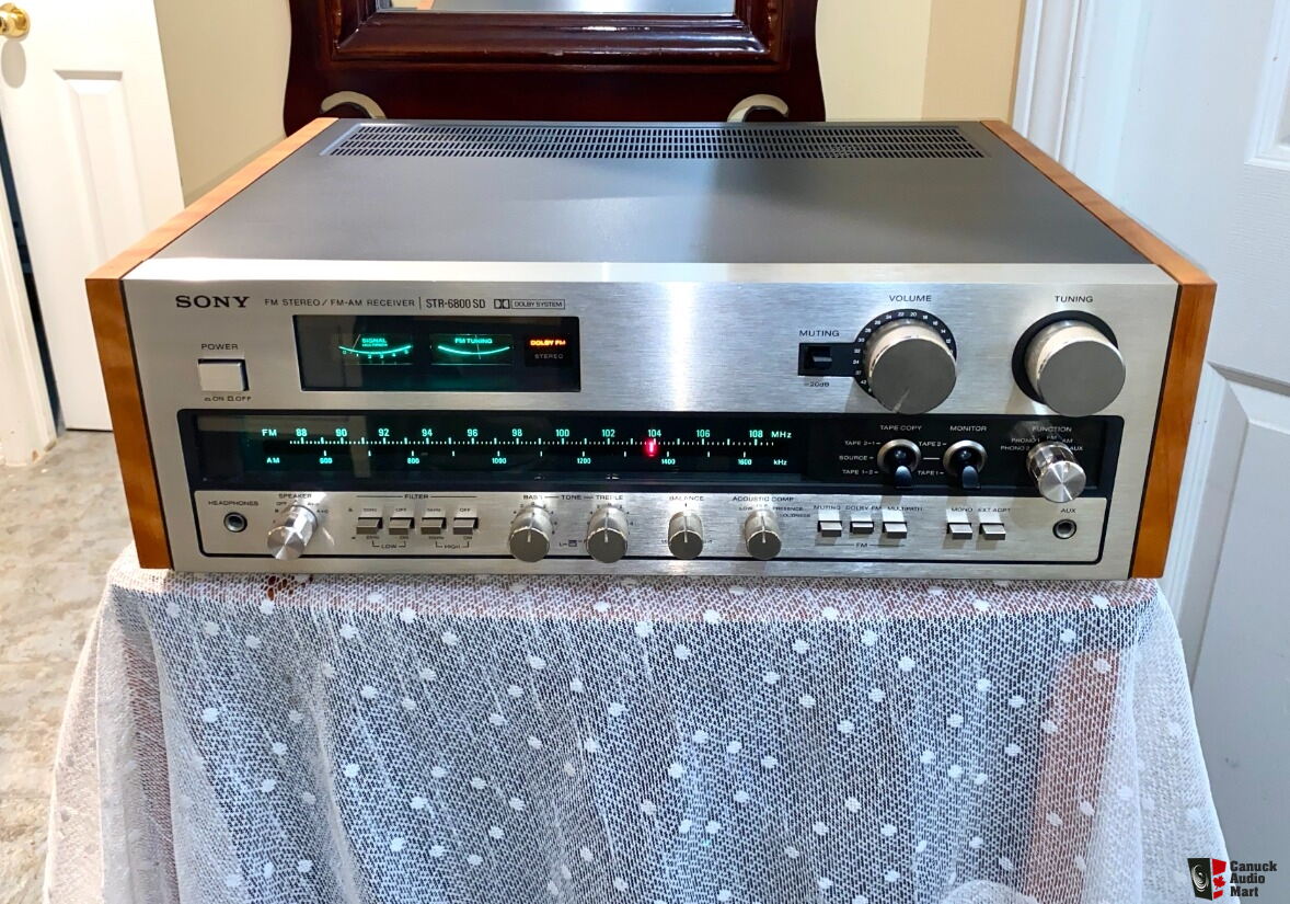Vintage Sony 80 WPC Stereo Receiver in Cherry STR-6800S Dealer Ad - US ...