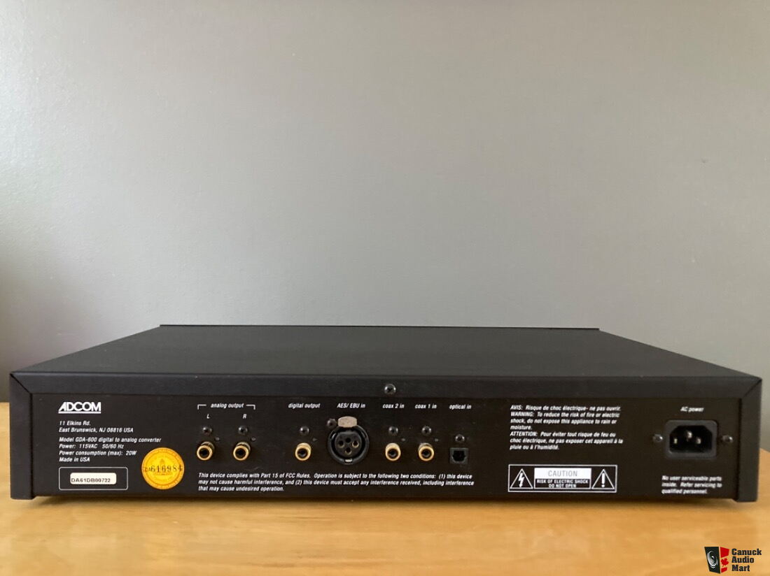 Adcom GDA-600 Digital to Analog Converter (GDA600 DAC) Photo #5161774 ...