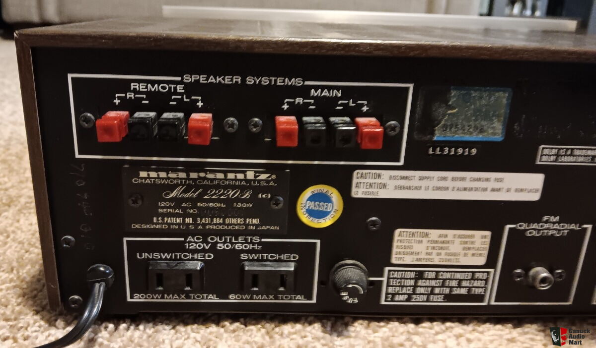 Marantz 2220B Stereo Receiver - sale pending until Sat. July 28 Photo ...
