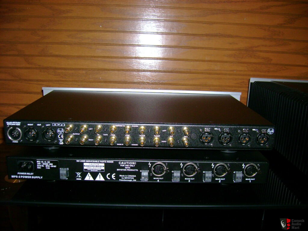 Bryston 4bsst2 amp silver W Bryston BP-26 preamp W/ Bryston BR-2 remote ...